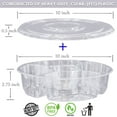 [100 Pack] 10 Inch Round Plastic Appetizer Tray with Lid - 5 ...