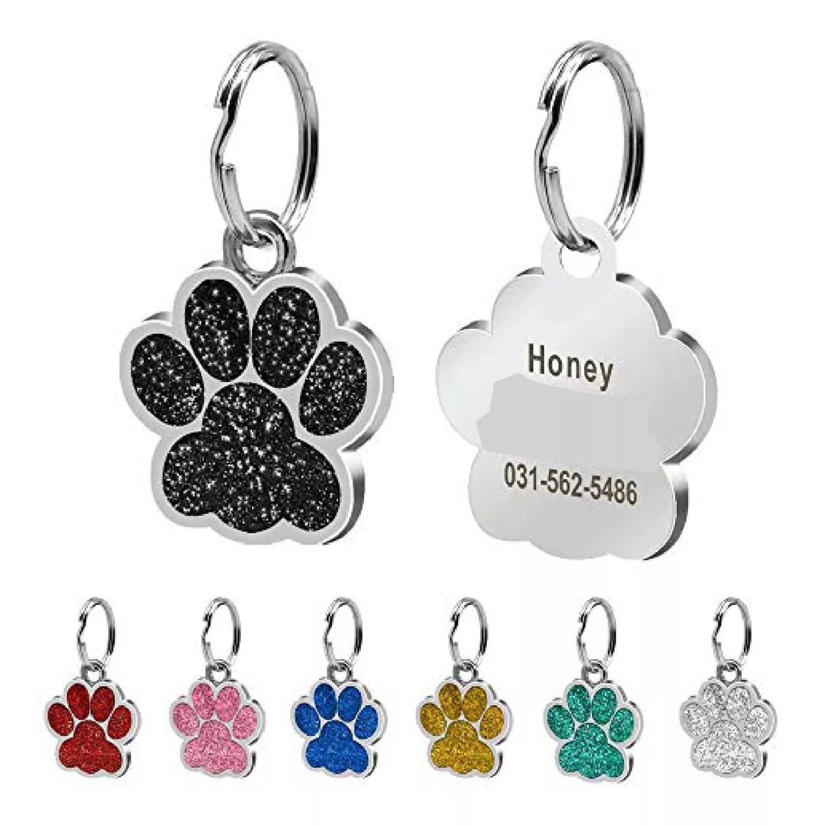 Placa De Identificacion Personalizada Perros Y Gatos Huella | Bodega ...