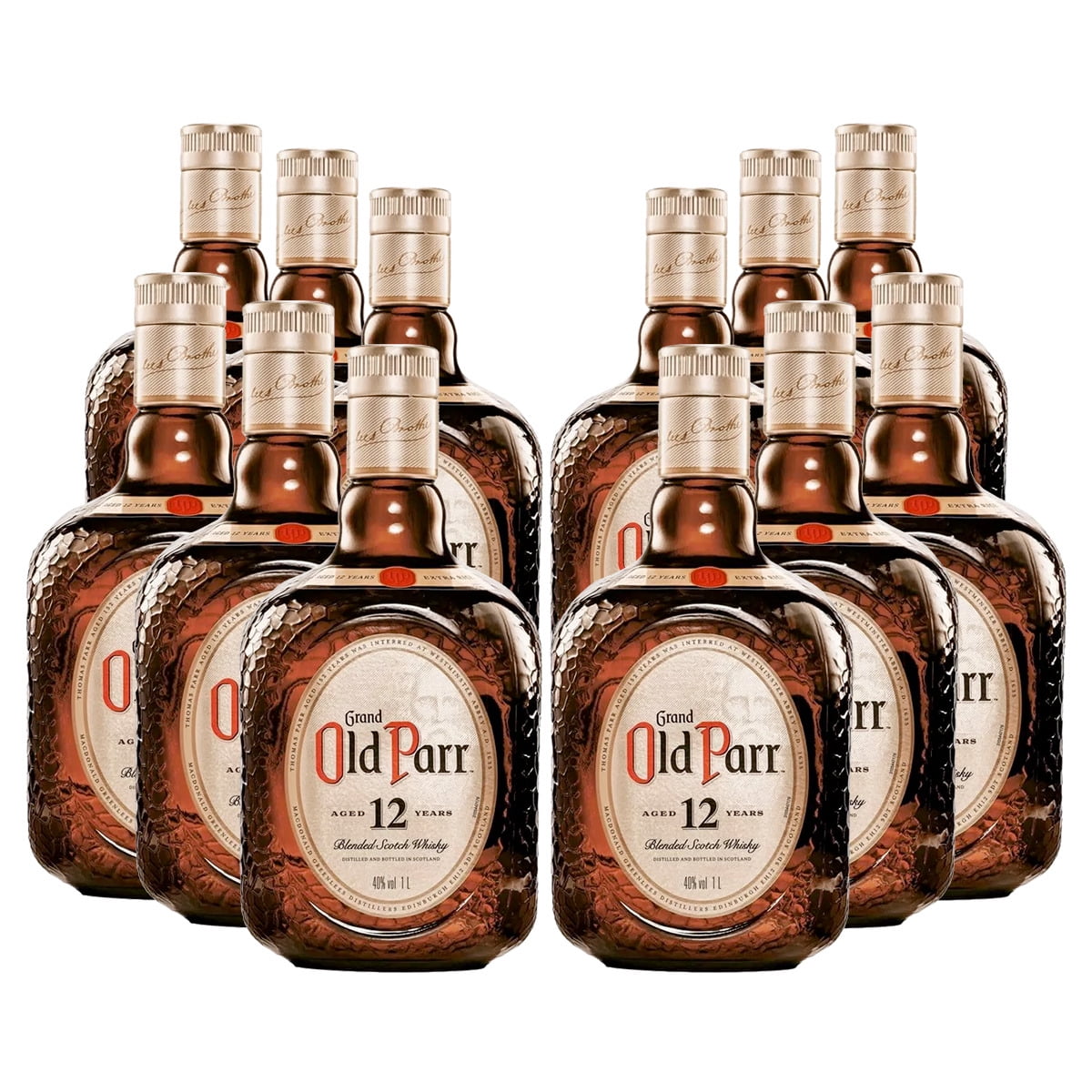 Pack 12 Whisky Old Parr 12 años 1 lt Old Parr Whisky / Old Parr ...