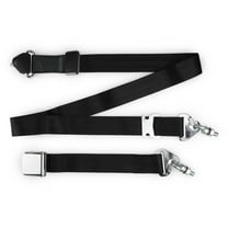 RetroBelt Black 3-Point Lap & Shoulder Seat Belt Adjustable 12" Safety ...