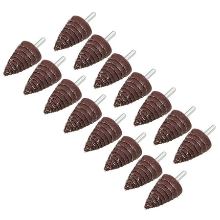 30mm Cone Shape Abrasive Flap Wheel 1/8-Inch Shank for Deburring 80 ...