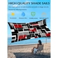 Abstract Lines Sun Shade Sail 8'X10' Black Gray Red Rectangle Geometric ...