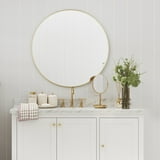 Beautiful Gold Vanity Mirror with Storage and Floral Design, 1X ...