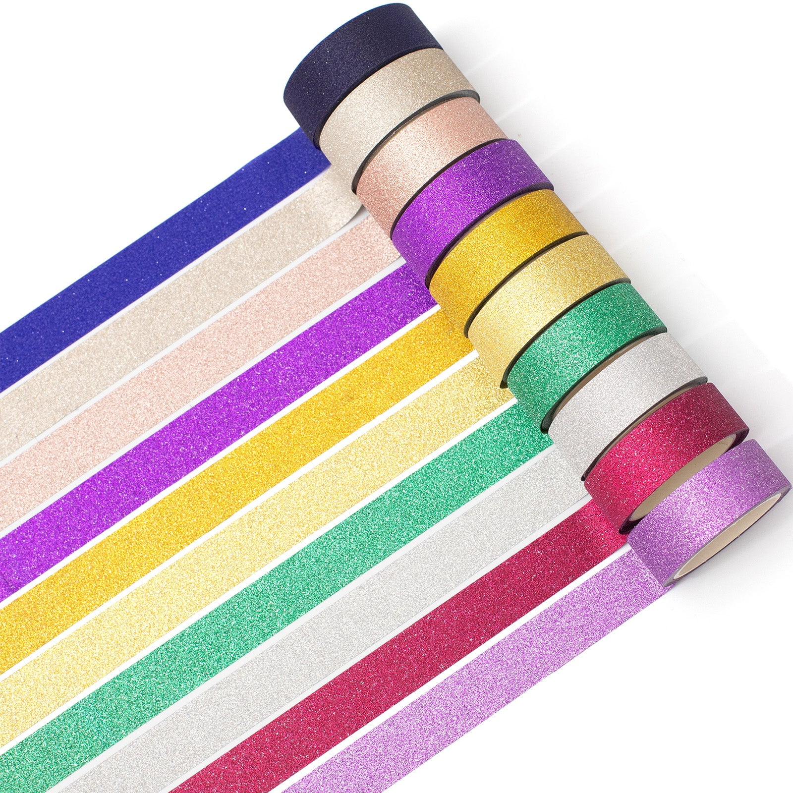 YUBX Glitter Washi Tape Set 10 Colors Sparkling Masking Decorative ...