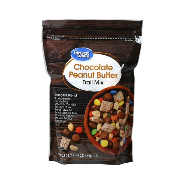 Great Value Chocolate Peanut Butter Trail Mix, 22 oz - Walmart.com ...