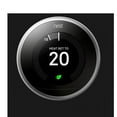 Nest Smart Learning Thermostat - 3rd Generation - Stainless Steel ...