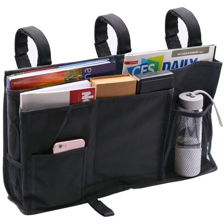 JOYWEI Large Bed Storage Pocket, Hanging Storage Organizer for Books ...