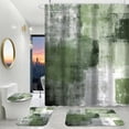 All Smiles Bathroom Sets Green Shower Curtains with 12 Hooks Large Bath ...