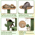 Smile Mart 54.5″ H Cactus Cat Tree with Padded Perch for Medium-sized ...
