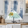 Abstract Art Swag Valances for Windows 36 inches Long, Blue Gary ...