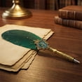 Antique Dip Pen With 5 Metal Nibs Retro Metal Engraved Feathered Dip ...