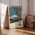 Affixzi Vintage Ski Mountain Wall Art | Snowy Landscape Poster for ...