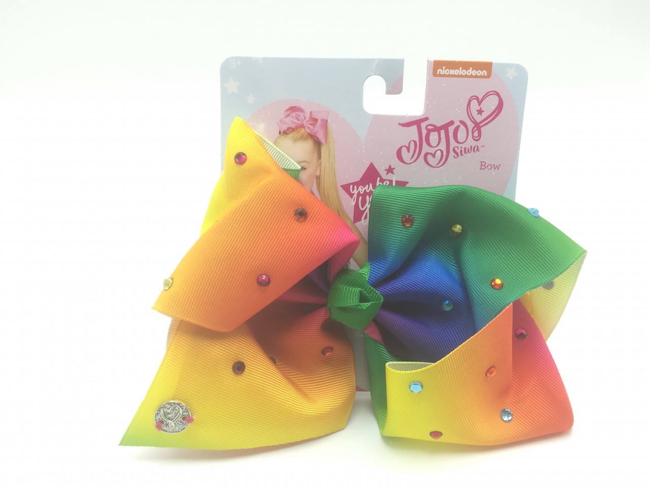 Nickelodeon Jojo Siwa Rainbow With Stones Hair Bow - Walmart.com