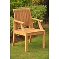 9-Piece Teak Dining Set: 117" Oval Extendable Table + 8 Lagos Arm ...