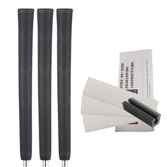 Majek Golf Club Grips Super Jumbo Extra Large Tour 360 Degree Black ...