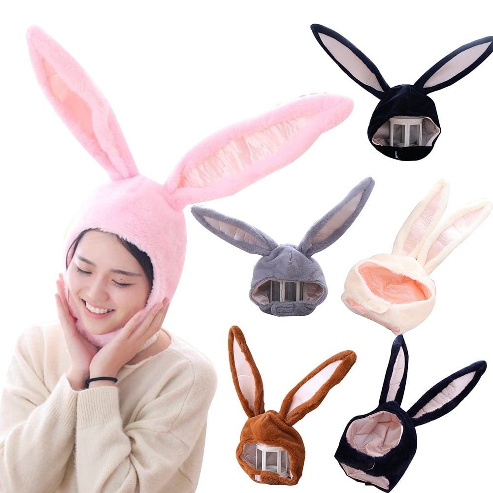 Cheers.US Cute Girls Hat Plush Rabbit Ears Hat Earflap Cap Head Warmer ...