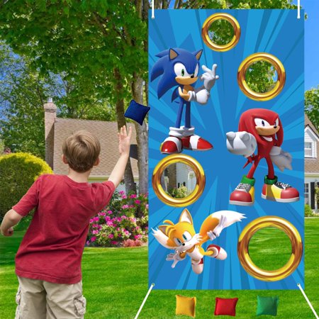 Sonic Birthday Party Supplies, Sonic Toss Games with 4 Bean Bags, Sonic ...