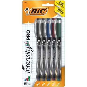 BIC Intensity Fineliner Felt Pens, Fine Point (0.4 mm), Assorted Colors ...