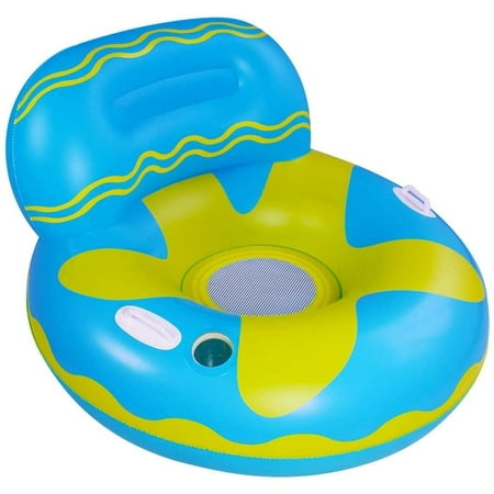 Inflatable Pool Float Swimming Pool Floating Sofa with Handles Cup Slot ...