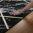 GLORY RUGS Area Rugs Marble 4x5 Black Gold Carpet Modern Abstract Rug ...