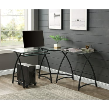 Mayline Soho Glass Top Computer Desk - Walmart.com