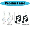 Comfortable Wear Musical Note Earrings Acrylic Ear Studs Music Lover ...