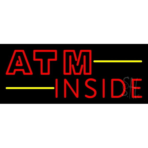 Loan Dept With Red Border LED Neon Sign 20 x 37 - inches, Black Square ...