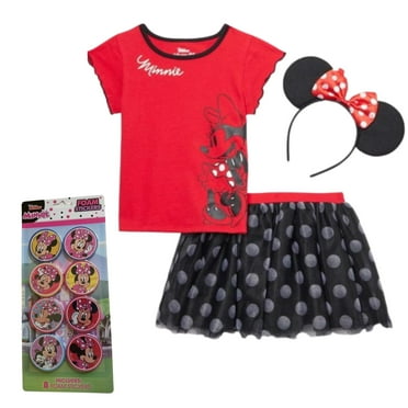 Disney Minnie Mouse Girls Flower Pose Graphic Tee and Skirt, 2-Piece ...