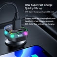 1 Packs 30W Fast Car Charger Dual USB PD QC3.0 Ports LED Digital ...