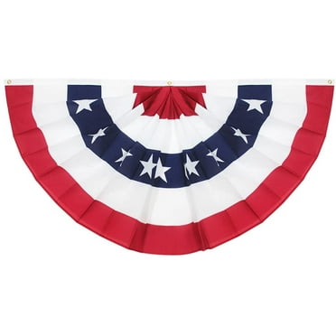 American Pleated Fan with Stars and Stripes by Annin, 3’ x 6’ - Walmart.com