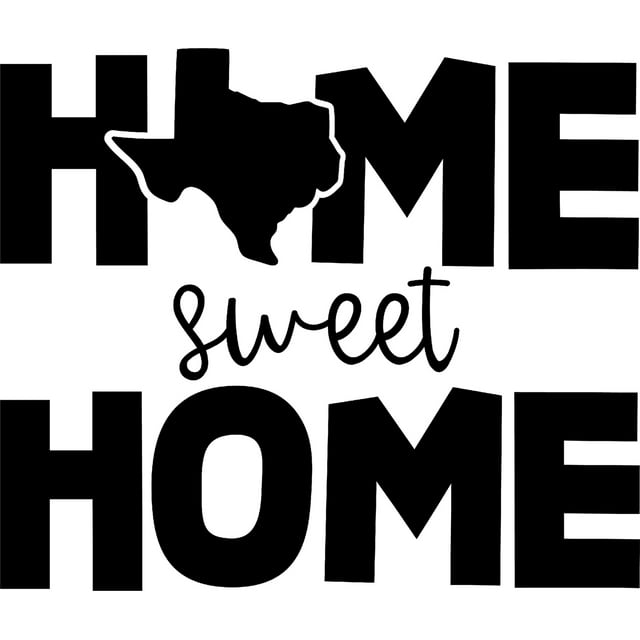 Home Sweet Home Texas Native Hometown Love Lonestar Wall Decals for ...