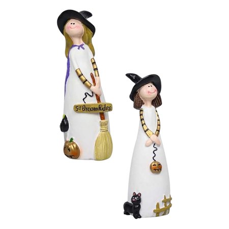82x Halloween Witch Figurine Witch Sculpture Resin Collectible Figure ...
