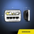 Nilight Led Headlights 7x6 5x7 45W Hi/Lo LED Sealed Beam Headlamp for ...
