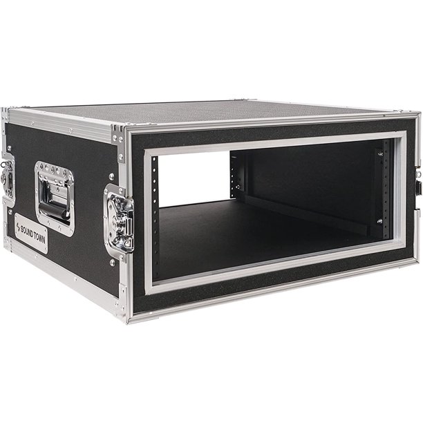 Sound Town Shock Mount 4U ATA Plywood Rack Case with 21" Rackable Depth ...