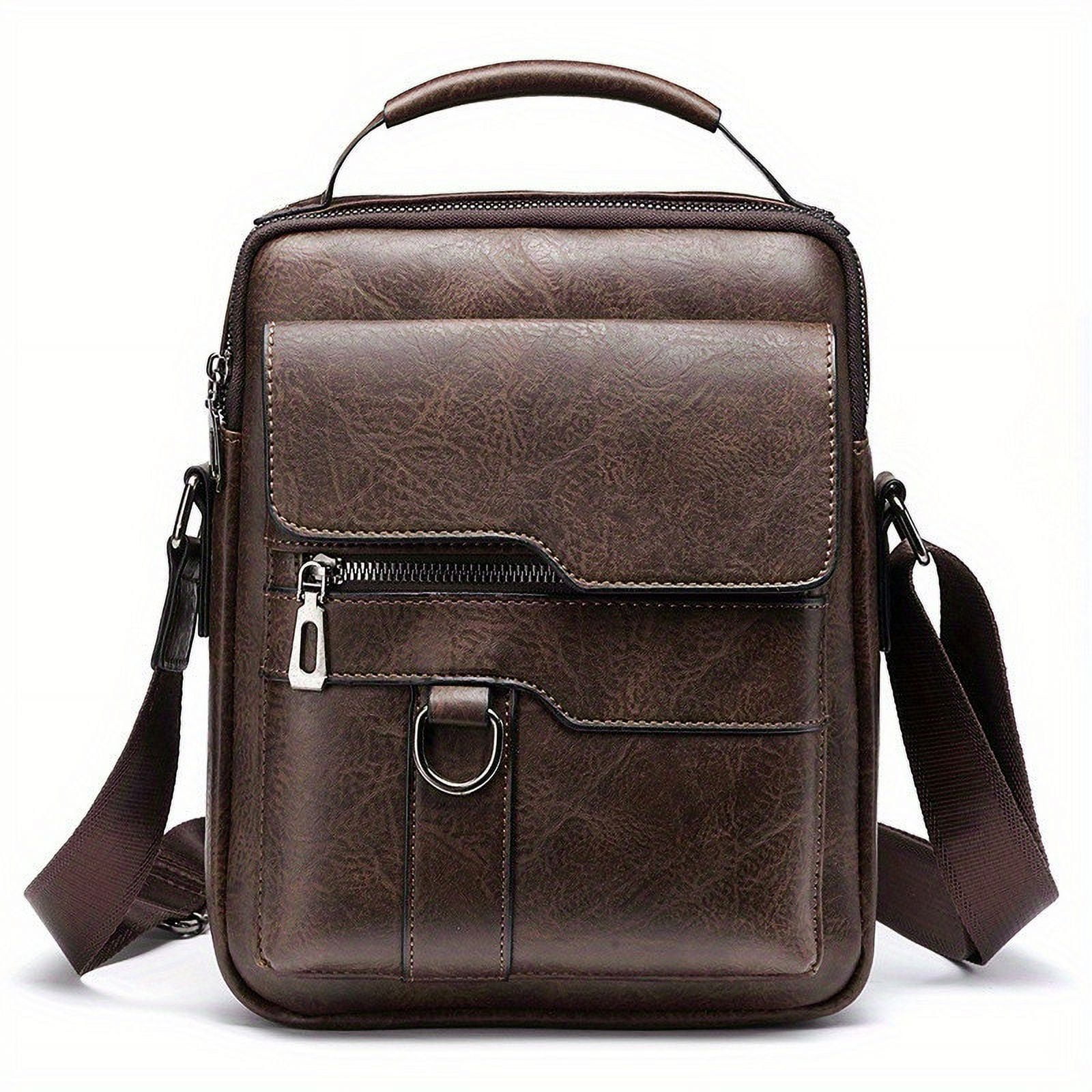 Click here for Grm Mens Vintage Pu Leather Shoulder Bag Mens Busi... prices