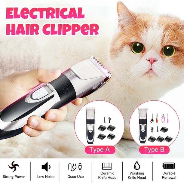 Rechargeable Pet Dog Cat Grooming Clipper Hair Trimmer Groomer Shaver ...