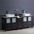 Fresca Torino 72" Espresso Modern Double Sink Bathroom Cabinets w/ Tops ...