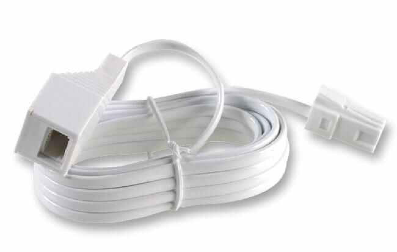 PRO SIGNAL - White BT Plug to Socket (BT431A) Telephone Cable - 3m ...