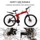 ARTUDATECH 26 Inch Folding Mountain Bike, 27 Speed Full Suspension MTB ...