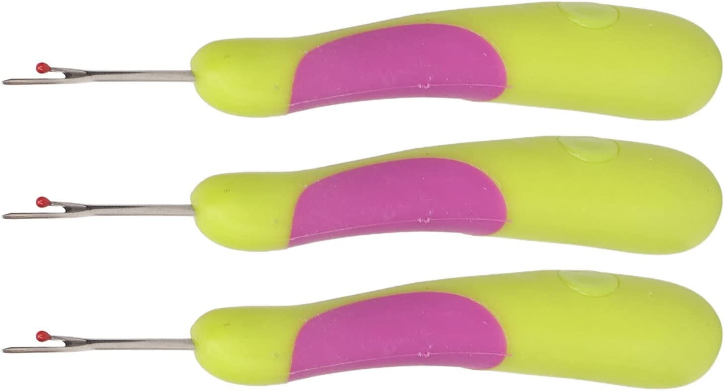Thread Remover, Ergonomic Handle 3pcs Seam Rippers Tool Purple Green ...