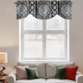 Bohemian Daisy Tie Up Valances Curtain, Mosaic Flower Classic ...
