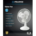 Pelonis 12" 3-Speed Oscillating Table Fan, FT30-8MBW, White - Walmart.com