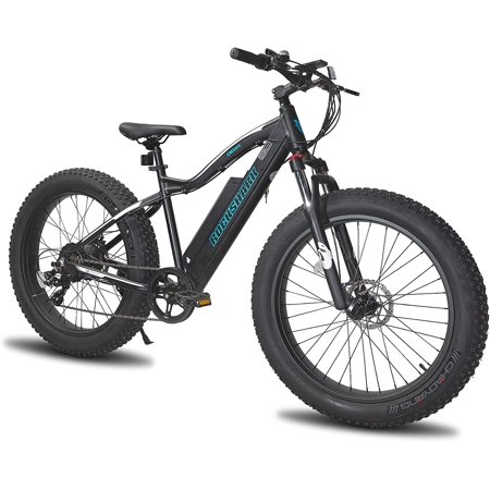 HONE 26” Fat Tire Aluminum Mountain Electric Bike with 500W Motor&48V ...