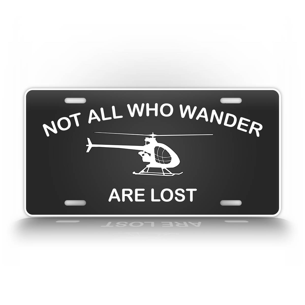 Not All Who Wander Are Lost Helicopter Pilot License Plate - Walmart.com