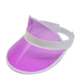 Clear Plastic Sun Visor Hat Wide Brim Adjustable Elastic Band ...