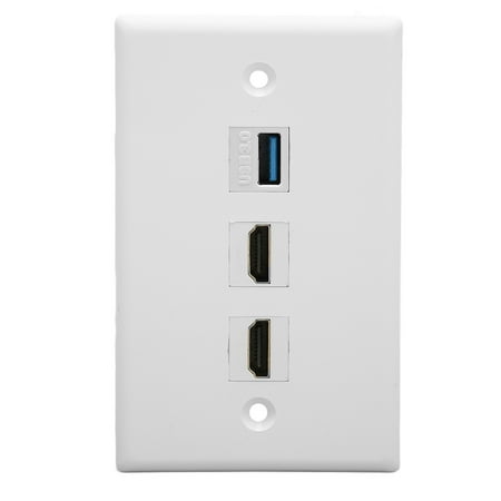 USB3.0 Wall Plate, ABS HD Multimedia Interface Ethernet Wall Plate 3 ...