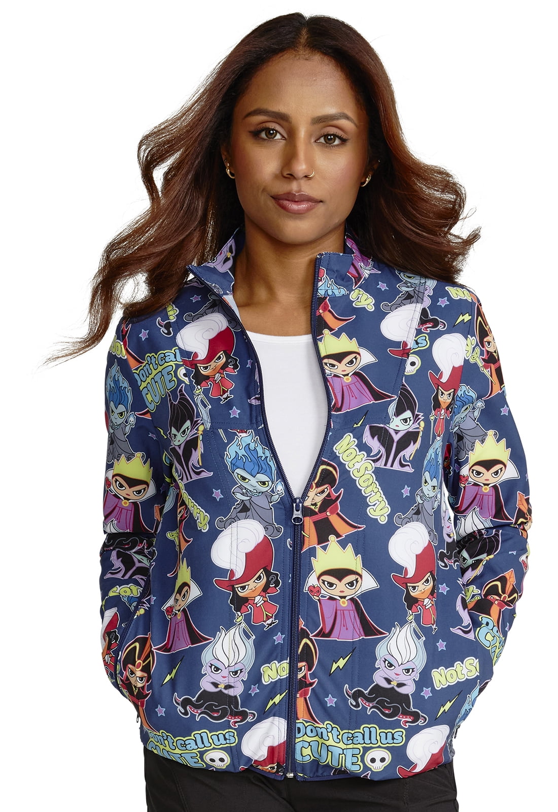 Tooniforms Scrubs Jacket For Women Packable Print TF320 - Walmart.com