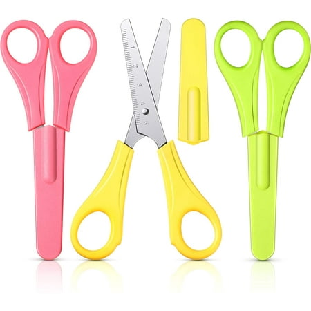 Kids Safety Scissors Children Handle Pre-school Training Scissors ...