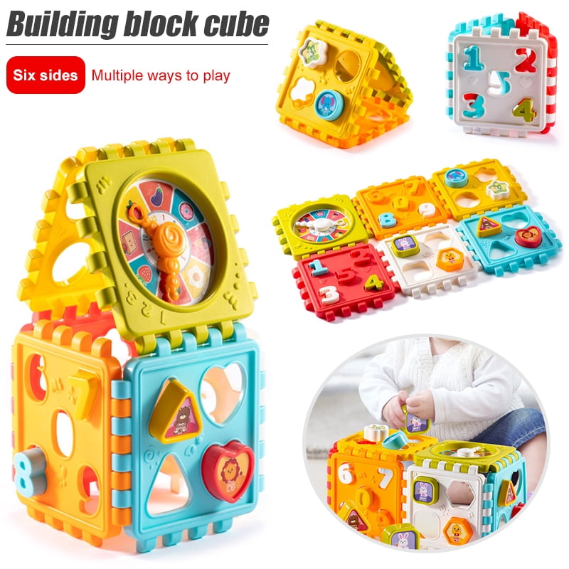 LNKOO Baby Activity Cube – 6-in-1 Multi-Assembly Activity Square for ...