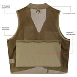 BASSDASH Versatile Men's Women's Fishing Photography Vest with Mesh ...